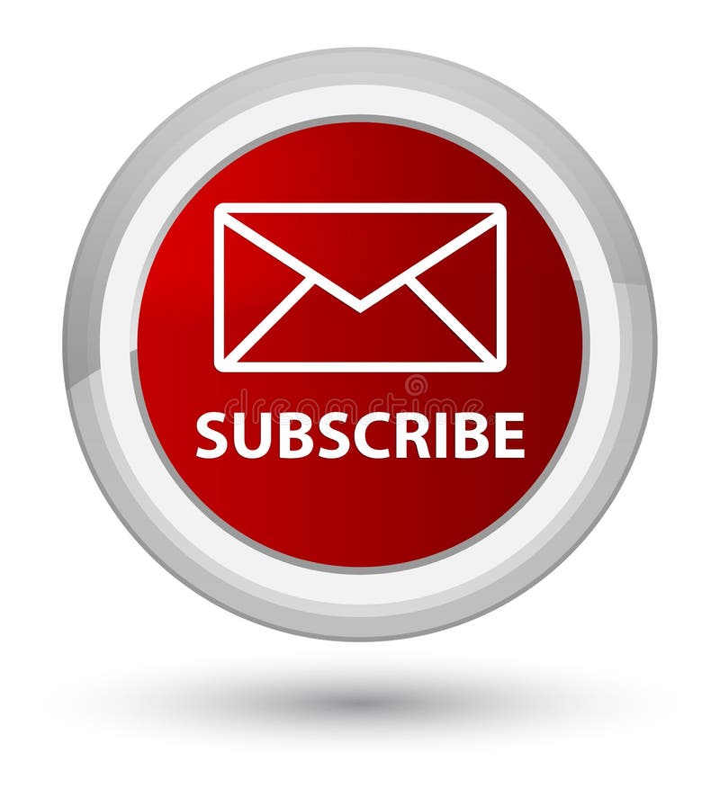 Subscribe (email Icon) Prime Red Round Button Stock Illustration ...