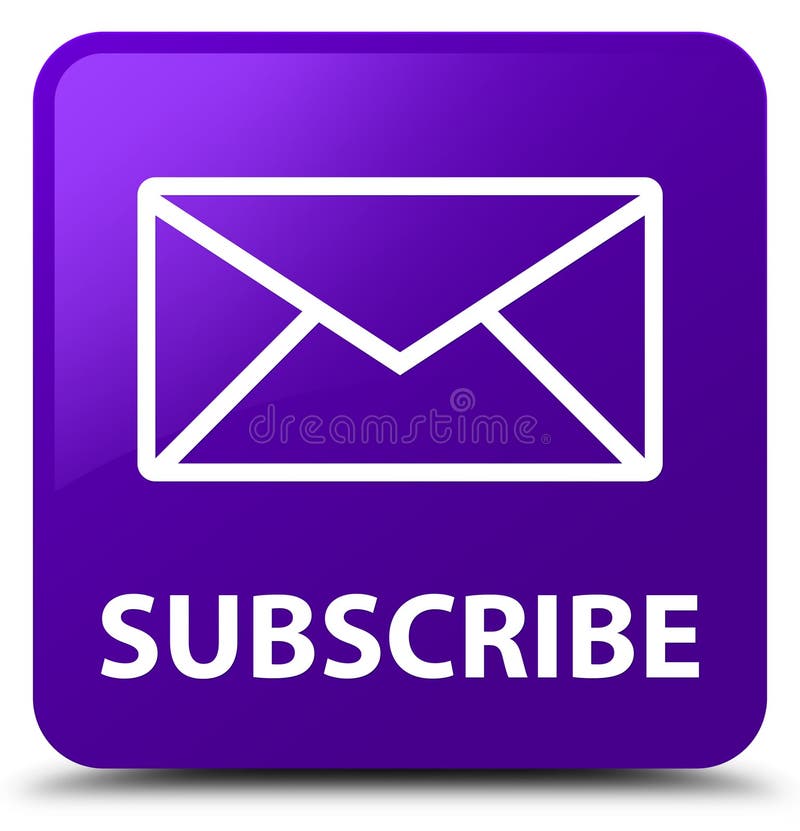 Subscribe (email Icon) Purple Square Button Stock Illustration ...