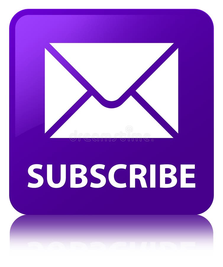 Subscribe (email Icon) Purple Square Button Stock Illustration ...