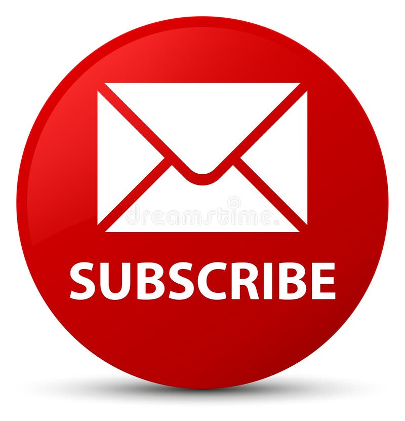 Subscribe (email Icon) Red Round Button Stock Illustration ...