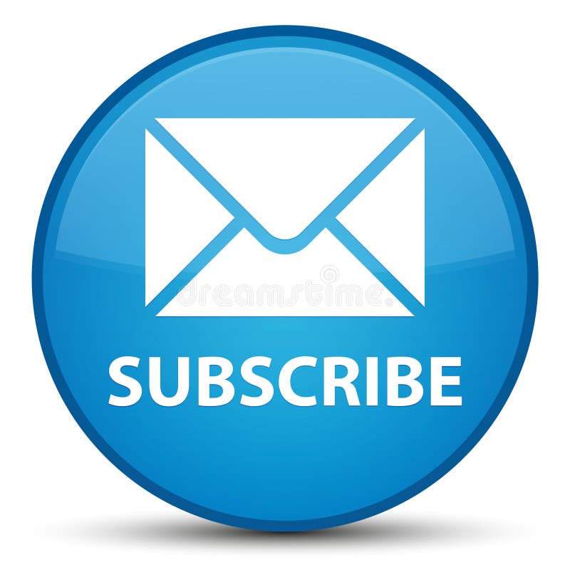 Subscribe (email Icon) Special Cyan Blue Round Button Απεικόνιση ...