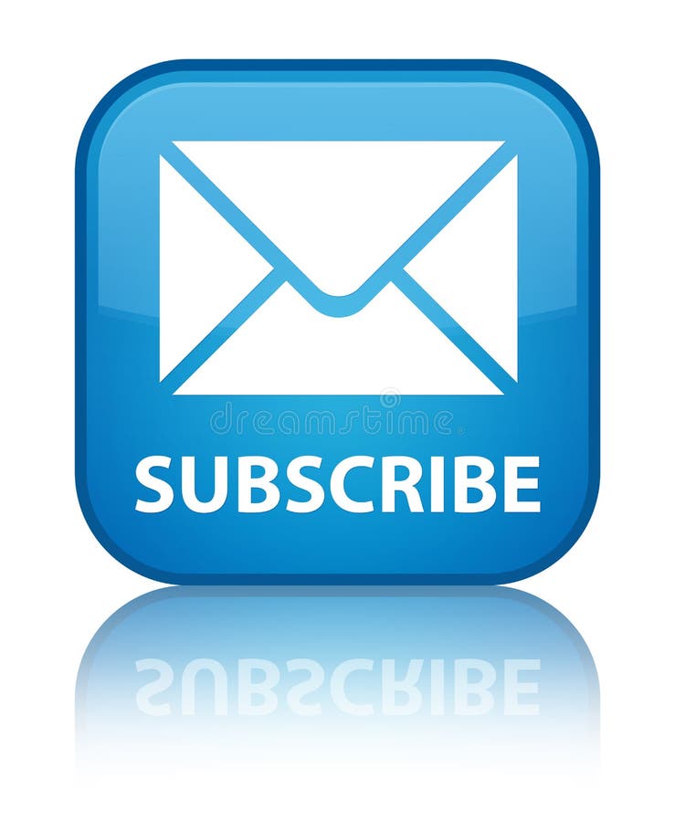 Subscribe (email Icon) Special Cyan Blue Square Button Stock ...