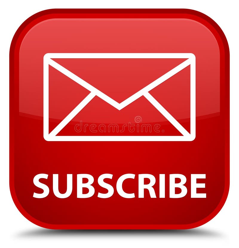 Subscribe (email Icon) Special Red Square Button Stock Illustration ...