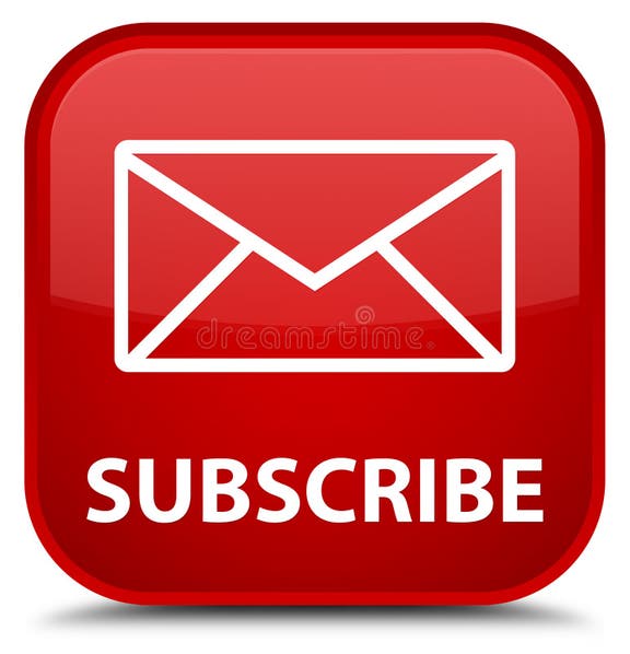 Subscribe (email Icon) Special Red Square Button Stock Illustration ...