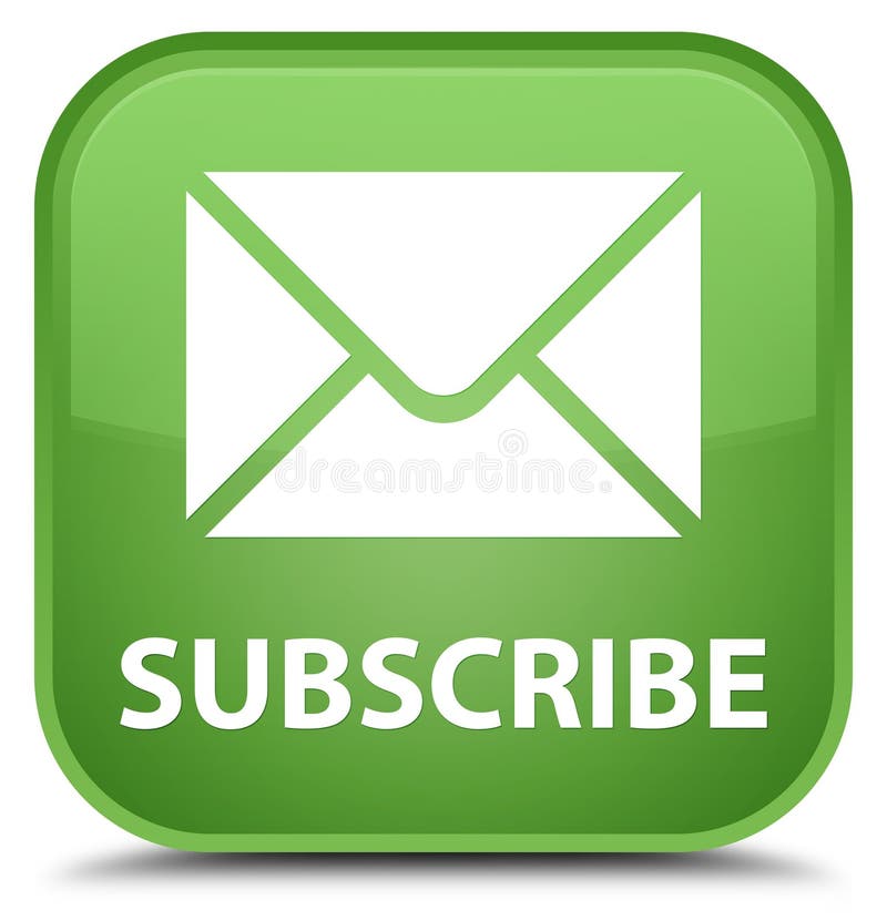 Subscribe (email Icon) Special Soft Green Square Button Stock ...