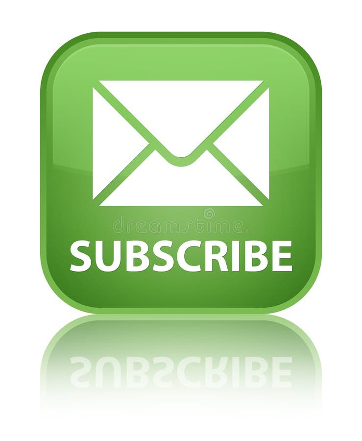 Subscribe (email Icon) Special Soft Green Square Button Stock ...