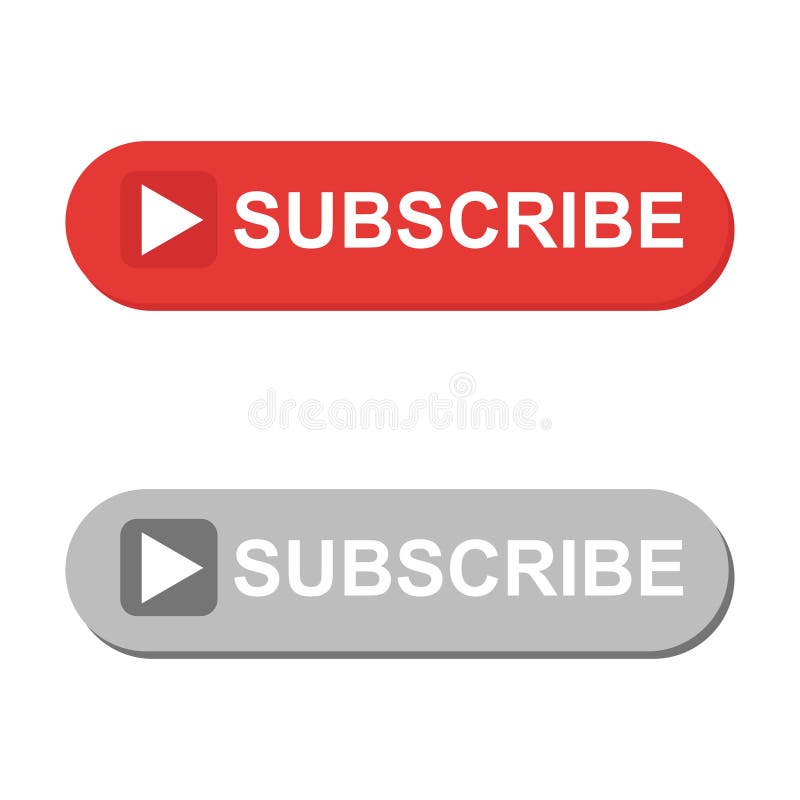 Subscribe Flat Button, Vector Red, Gray Icon on White Background Stock ... Subscribe Flat Button, Vector Red, Gray Icon on White Background Stock ...