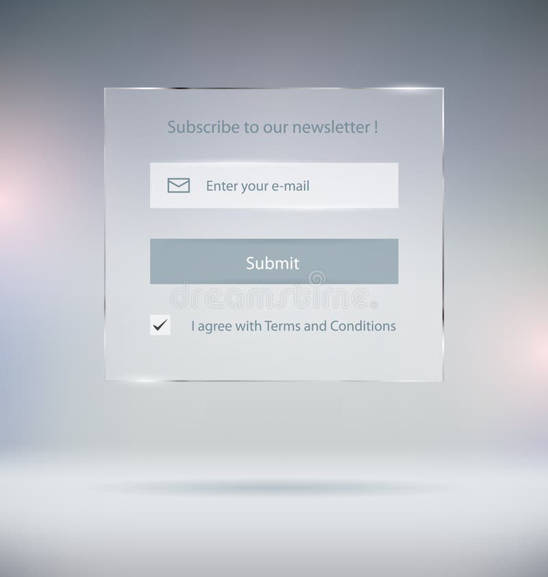 Subscribe Form stock vector. Illustration of mock, design - 60483834