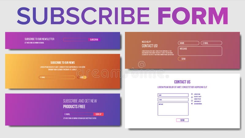 Website Subscribe Form Vector. Everyday Updates. for Website Letter ...