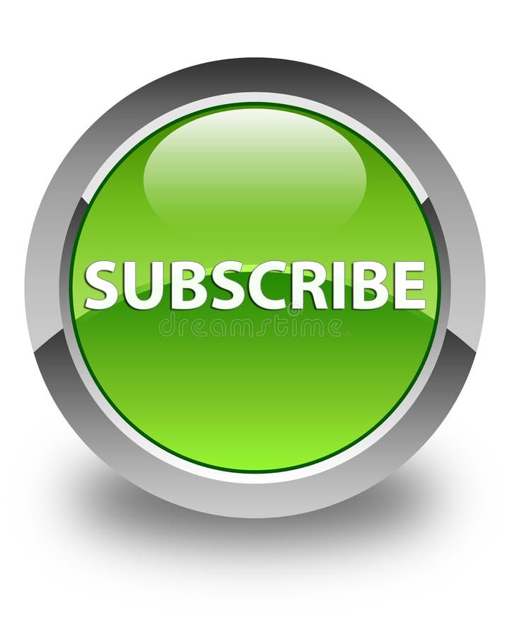 Subscribe Glossy Green Round Button Stock Illustration - Illustration ...