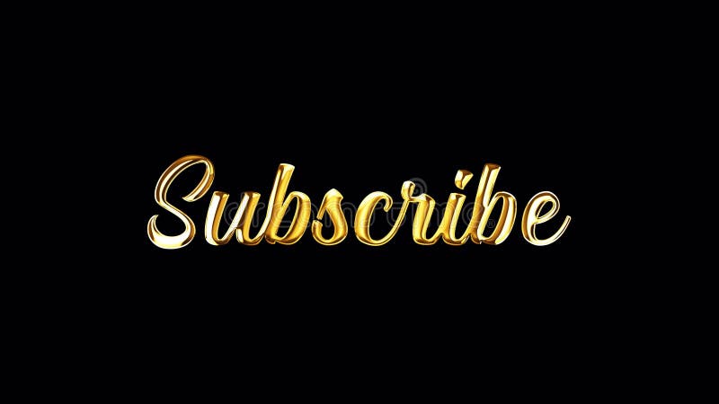 Seamless Subscribe. Scrolling Title Animation on Black Background Stock ...