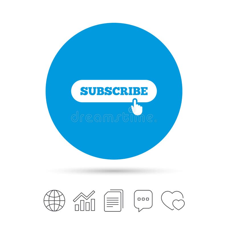 Subscribe with Hand Pointer Icon. Membership. Stock Vector ...