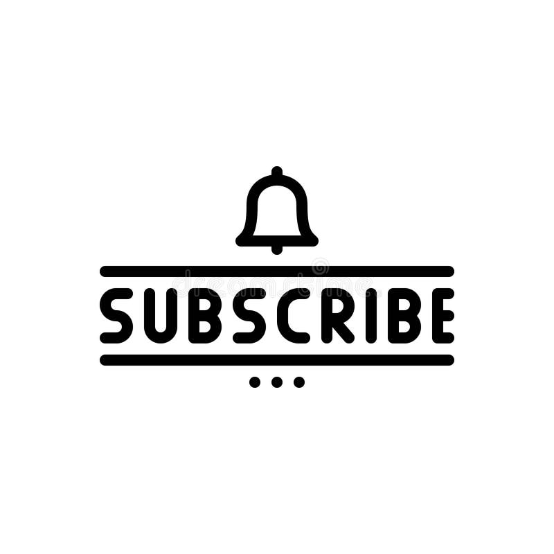 Black Line Icon for Subscribe, Application and Join Stock Illustration ...