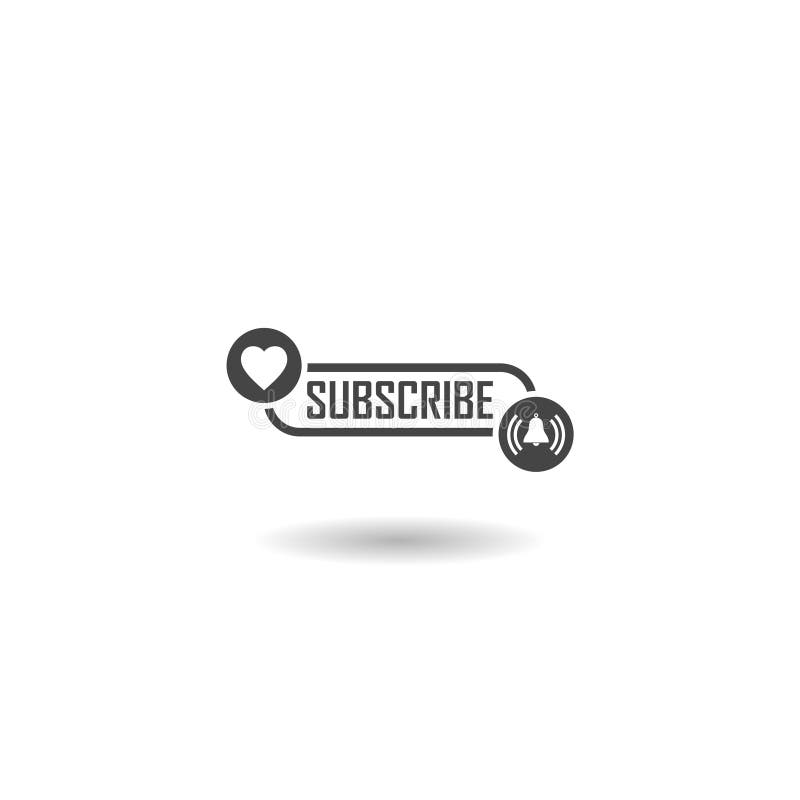 Subscribe Icon Button with Shadow Stock Vector - Illustration of design ...