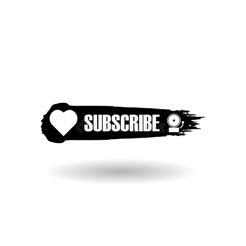 Subscribe Icon Logo with Shadow Stock Vector - Illustration of card ...