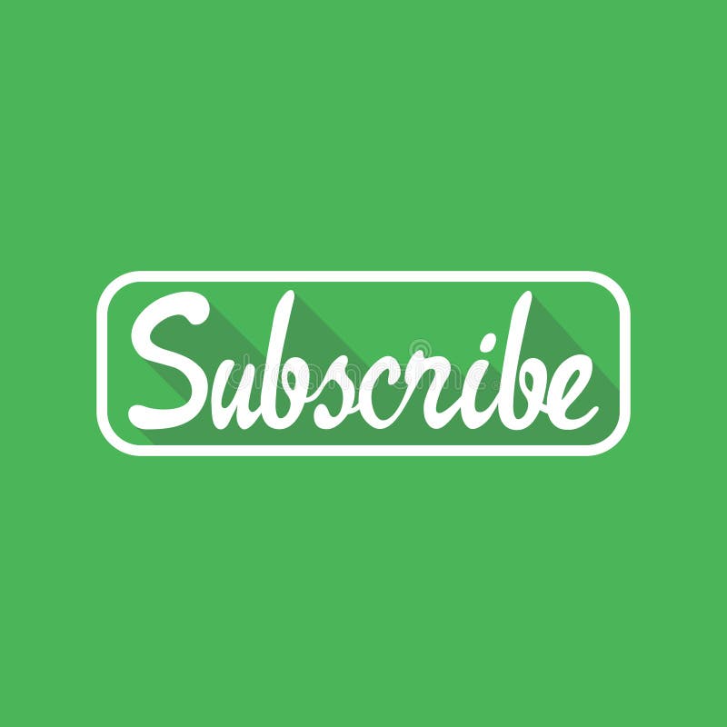 Cool Subscribe Button with Cursor and Notification in Flat Design ...
