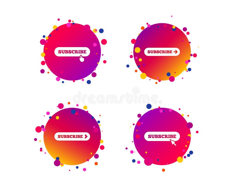 Subscribe Icons. Membership Signs with Arrow. Vector Stock Vector ...