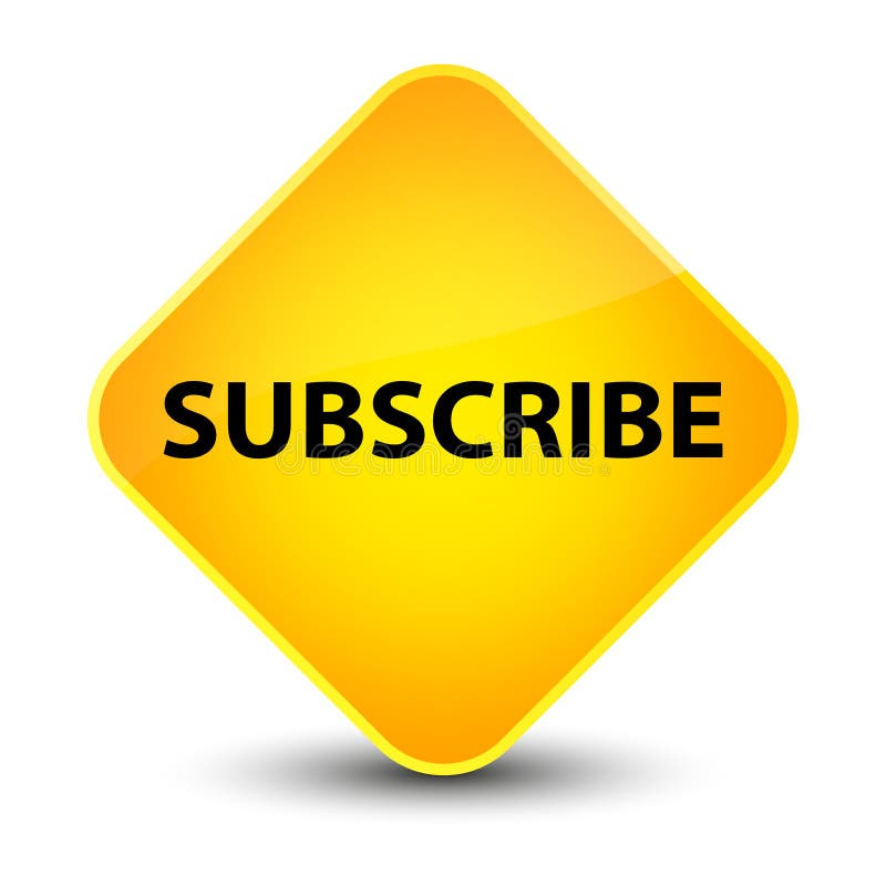 Subscribe Yellow Round Button Stock Illustration - Illustration of ...