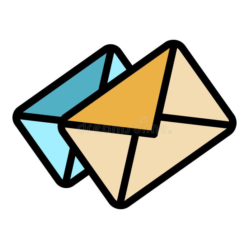 Subscribe Letter Icon Color Outline Vector Stock Vector - Illustration ...