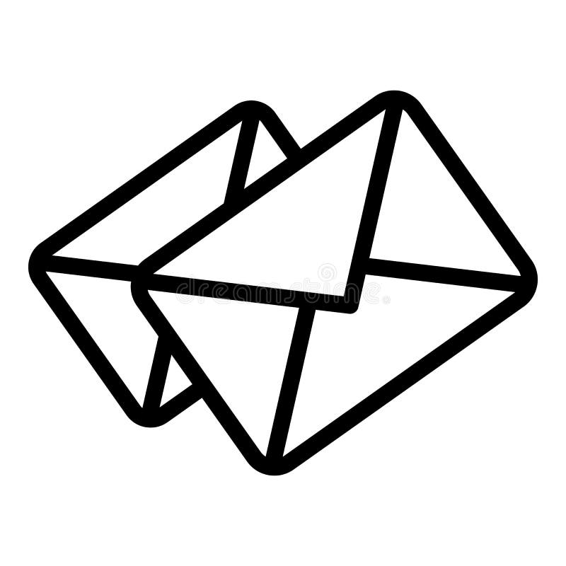 Subscribe Letter Icon, Outline Style Stock Vector - Illustration of ...