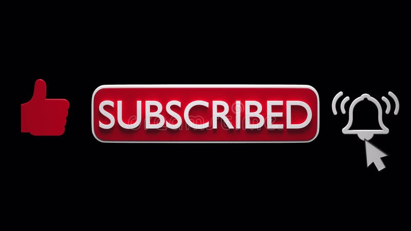Subscribe Buttons Pop Up Like Subscribe Bell Share and Mouse Click ...