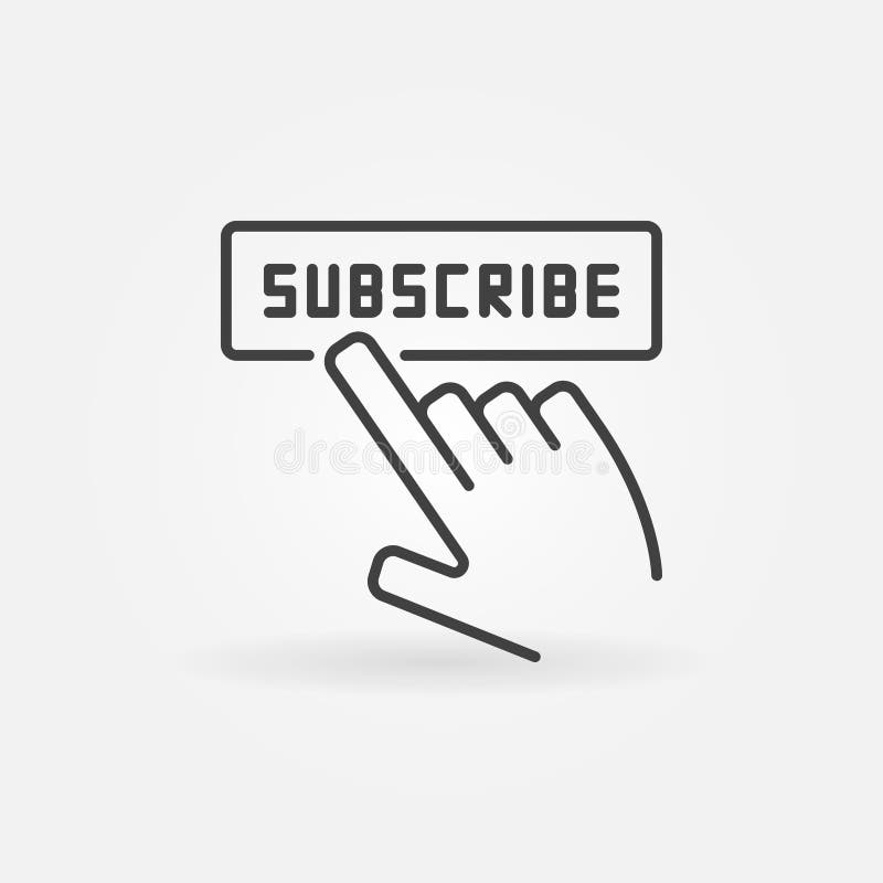 Subscribe line icon stock vector. Illustration of internet - 78503109