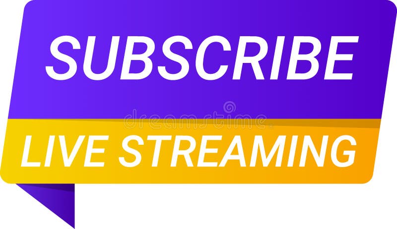 Subscribe Live Streaming Label in Gradient Style Stock Illustration ...