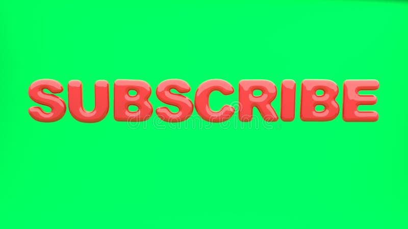 Subscribe Message with 3D Render Text Stock Illustration - Illustration ...