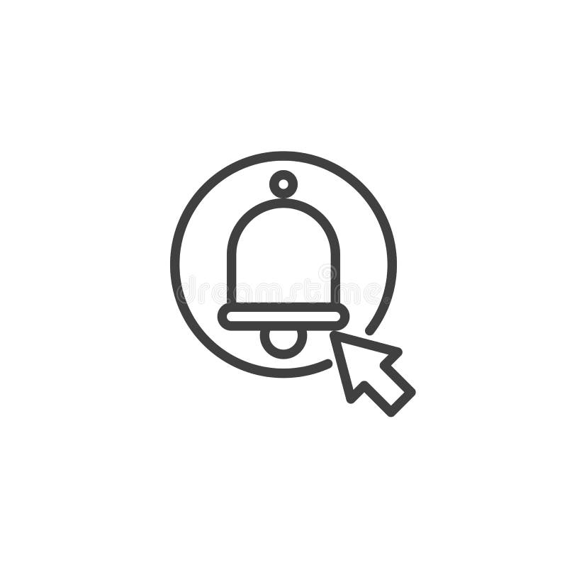 Subscribe notice line icon stock vector. Illustration of symbol - 257231342