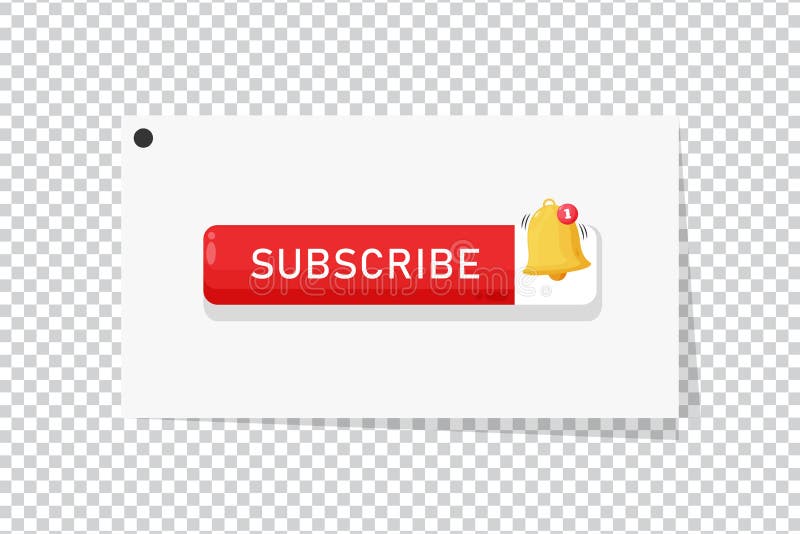 Subscribe Notification Icon on Blank Paper Stock Vector - Illustration ...