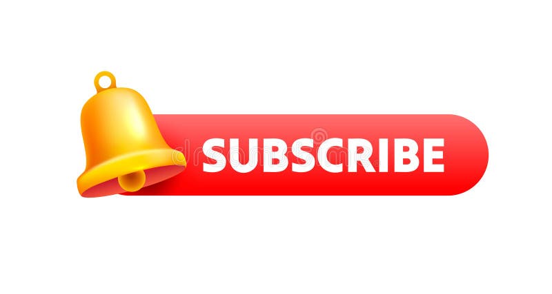 Subscribe Now, Bell Notification for New Content. Vector Illustration ...