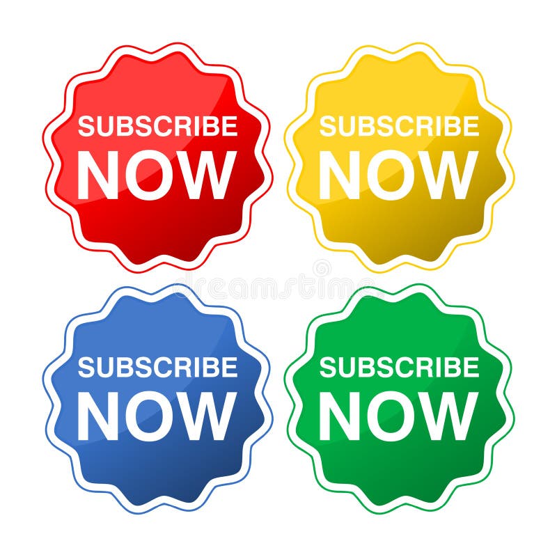 Subscribe now button icon stock vector. Illustration of subscribe ...