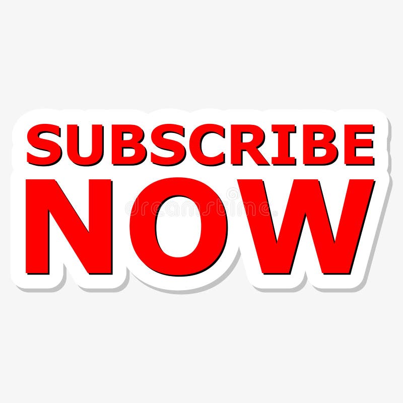 Subscribe now red sign stock vector. Illustration of book - 81699795