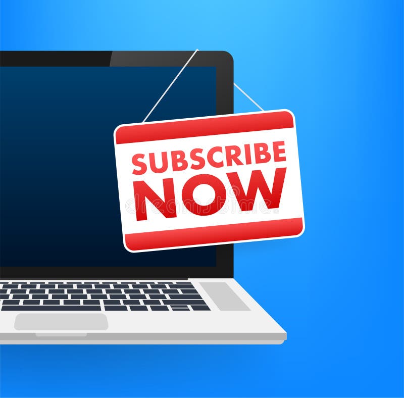Subscribe Now. Social Media Element. Vector Stock Illustration. Stock ...