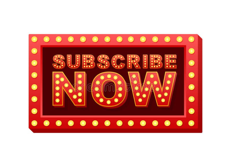 Subscribe Now. Social Media Element. Vector Stock Illustration. Stock ...