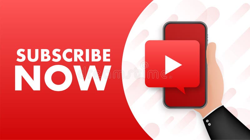 Subscribe Now. Social Media Element. Vector Stock Illustration. Stock ...