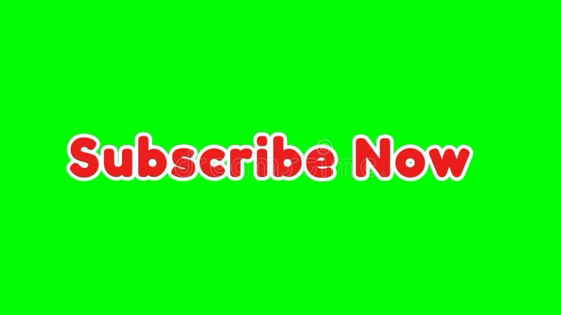 Subscribe Now Text Green Screen Animated Video Stock Footage - Video of ...