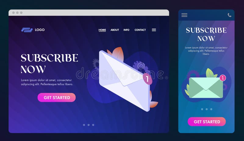 Subscribe Now UI UX Web Design and GUI Mobile Application. Email ...