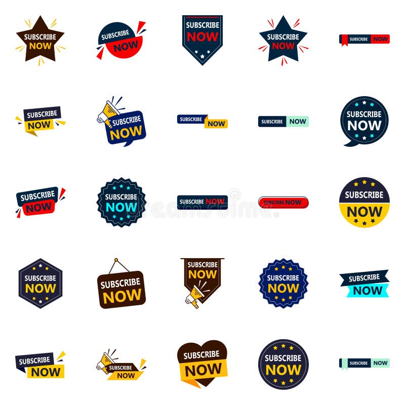 Subscribe Now 25 Vector Banners for Exceptional Branding Solutions ...