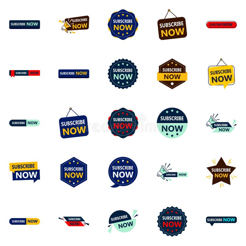 Subscribe Now 25 Vector Banners for Exceptional Branding Solutions ...