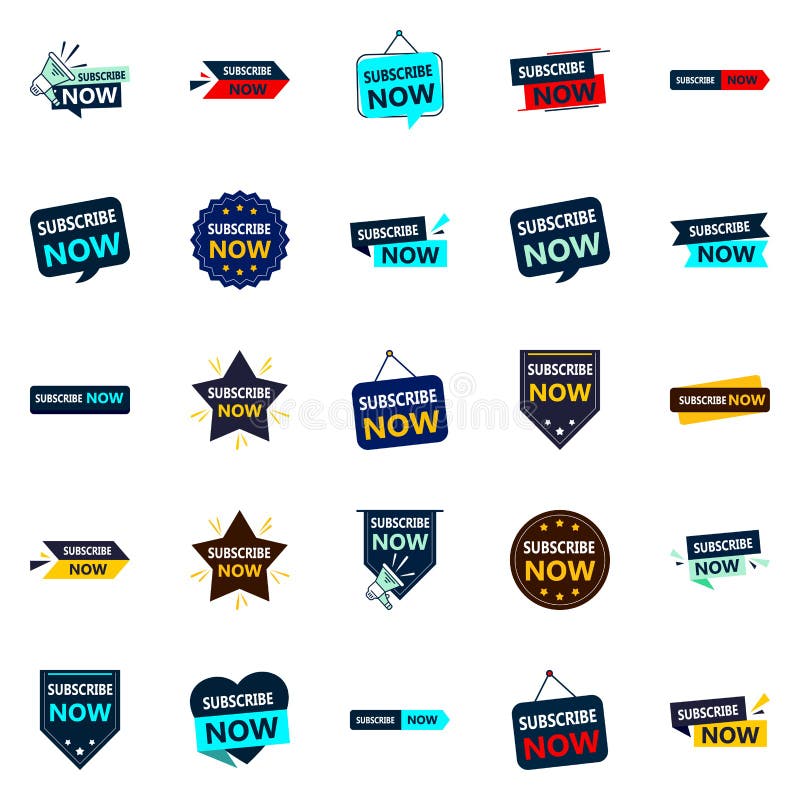 Subscribe Now 25 Vector Banners for Exceptional Branding Solutions ...