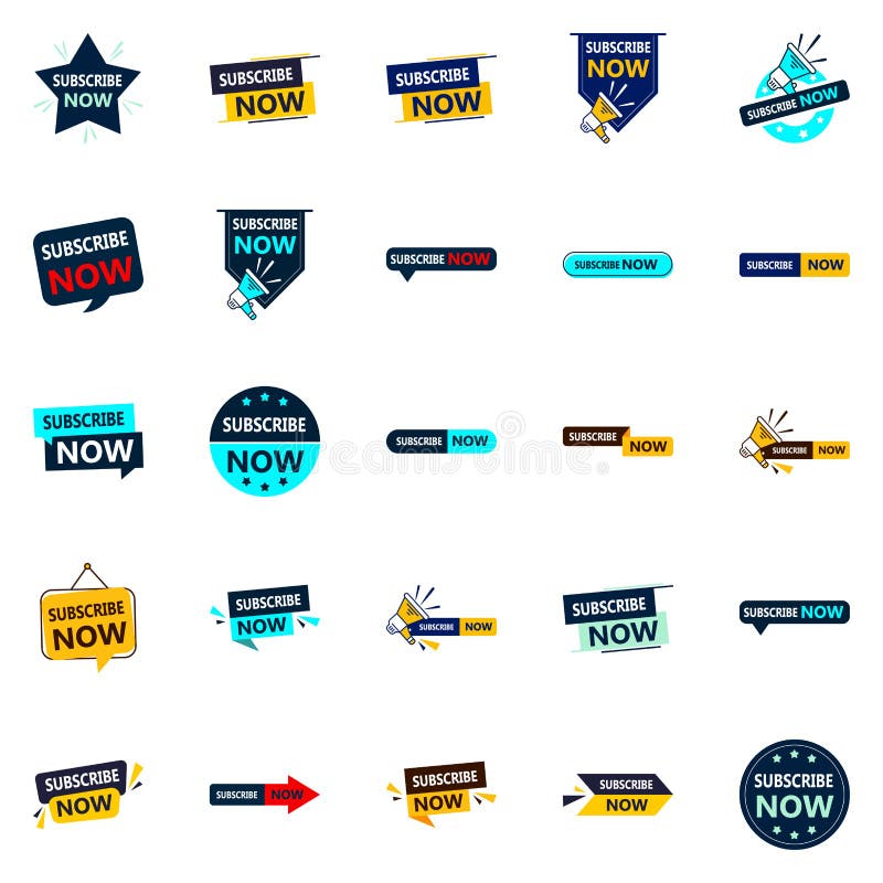 Subscribe Now 25 Vector Banners for Unique Graphic Design Solutions ...