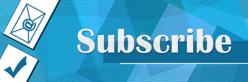 Subscribe Random Shapes Blue Background Stock Illustration ...