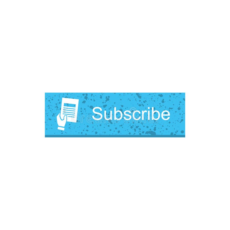Cool Subscribe Button With Cursor And Notification In Flat Design ...