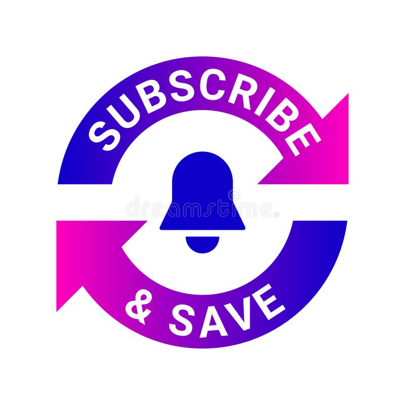 Subscribe and Save Vector Icon Logo Badge Stock Vector - Illustration ...