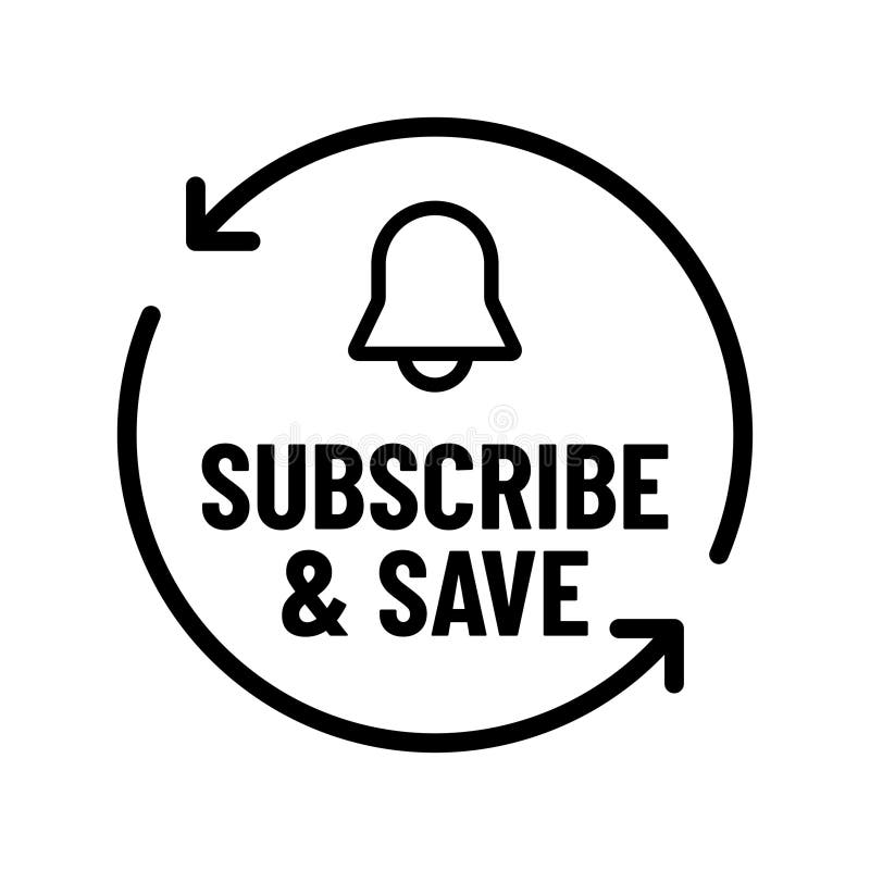 Subscribe and Save Vector Icon Logo Badge Stock Vector - Illustration ...