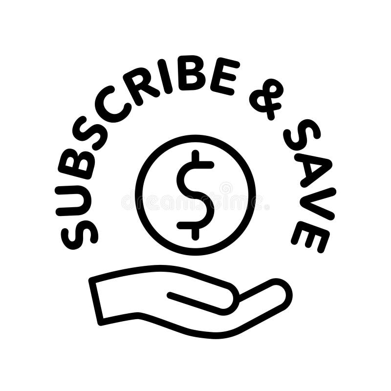 Subscribe and Save Vector Icon Logo Badge Stock Vector - Illustration ...