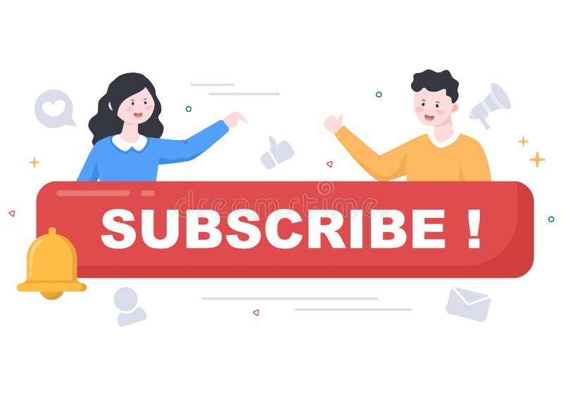 Cartoon Subscribe Button Stock Illustrations – 807 Cartoon Subscribe ...