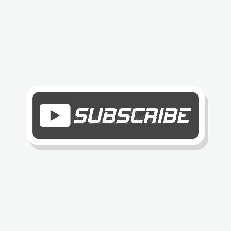 Subscribe Sticker Isolated on White Stock Vector - Illustration of ...