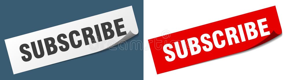 Subscribe Sticker. Subscribe Sign Set Stock Vector - Illustration of ...